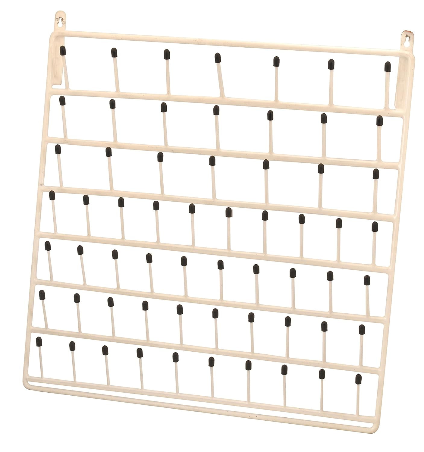 EISCO 60 Peg Wall Mounted Laboratory Draining Rack, Vinyl Coated Steel ...