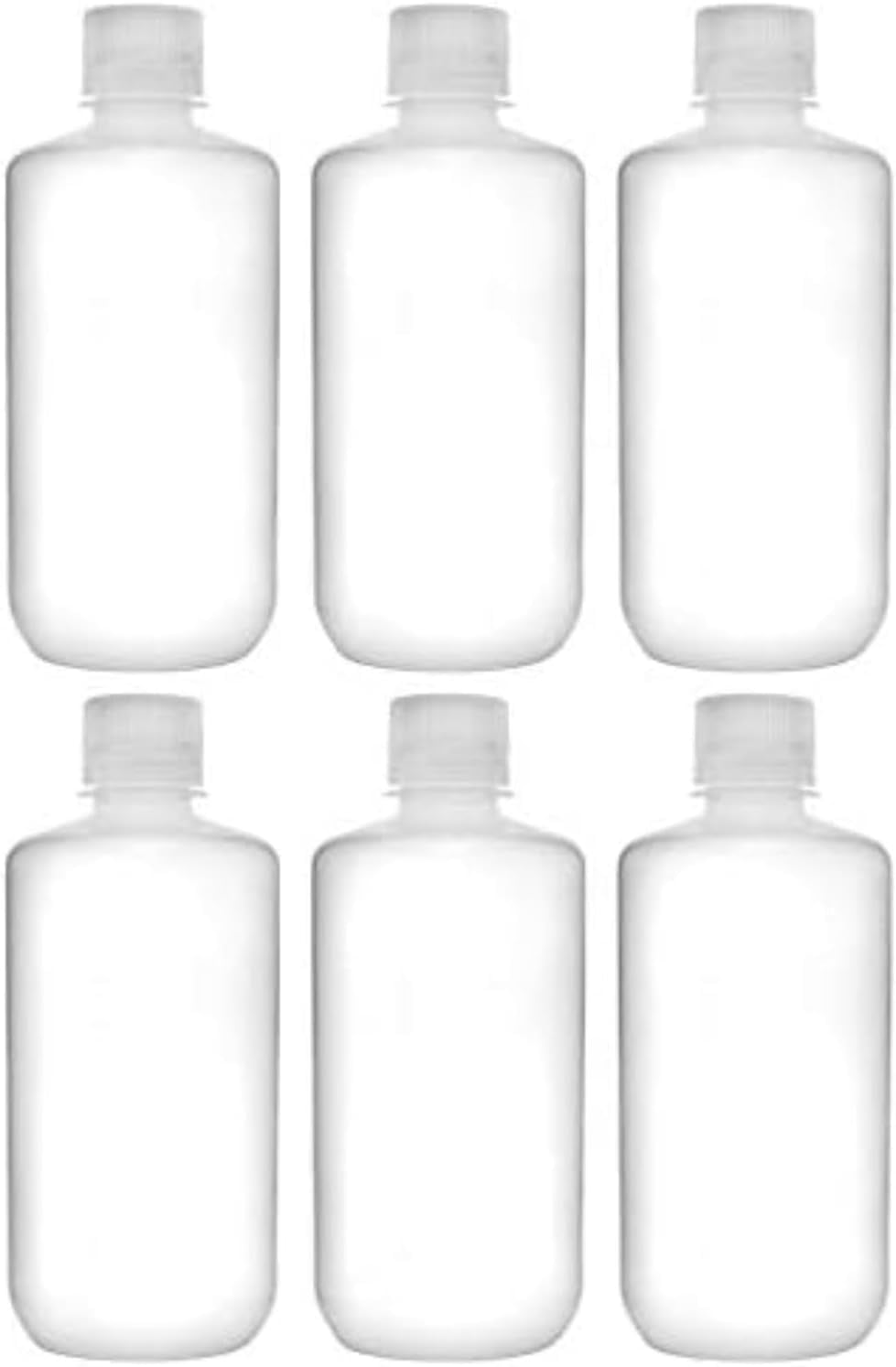 EISCO 6PK Reagent Bottles, 1000ml - Narrow Mouth with Screw Cap ...
