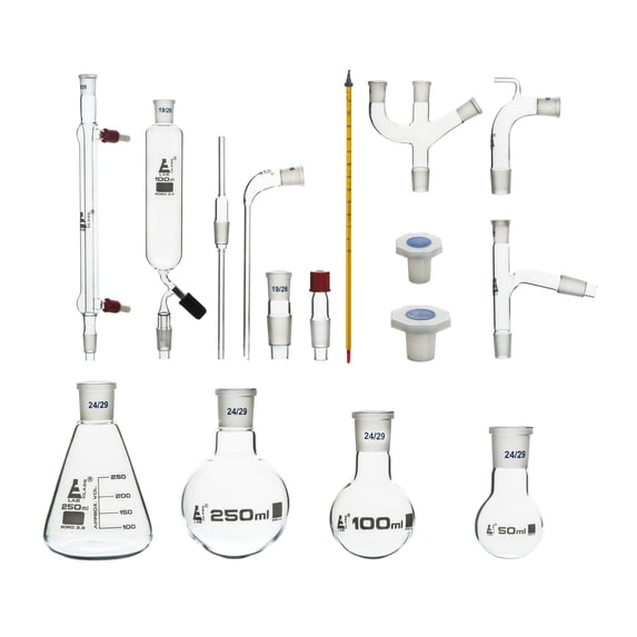 EISCO Advanced Organic Chemistry Distillation Glassware Set - 17 Piece ...