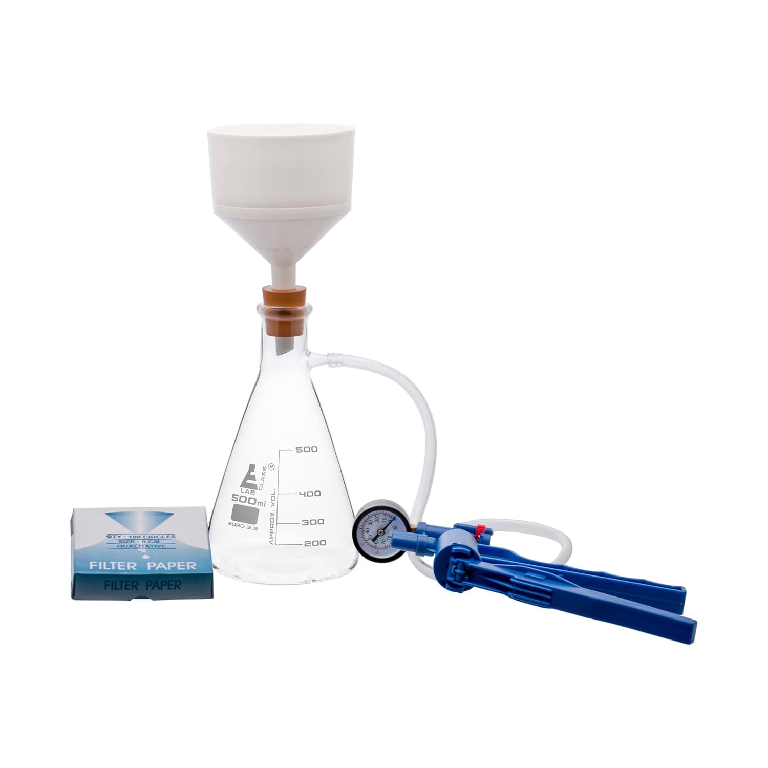 EISCO Complete Vacuum Filtration Kit - Includes 500mL Filtering Flask ...