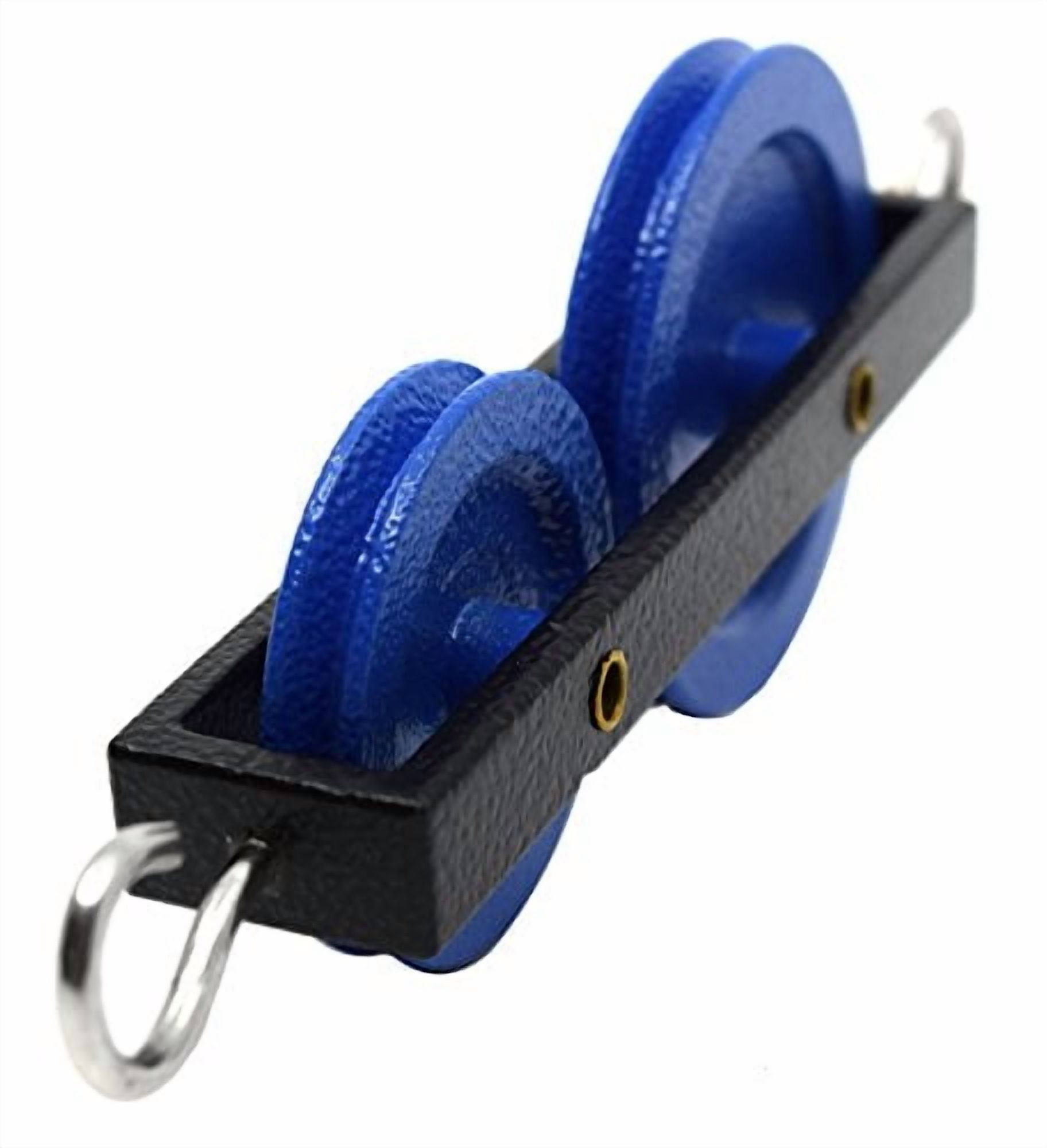 EISCO Double Long Pulley, 2" Diameter / 1.5" Diameter - Mounted in a ...