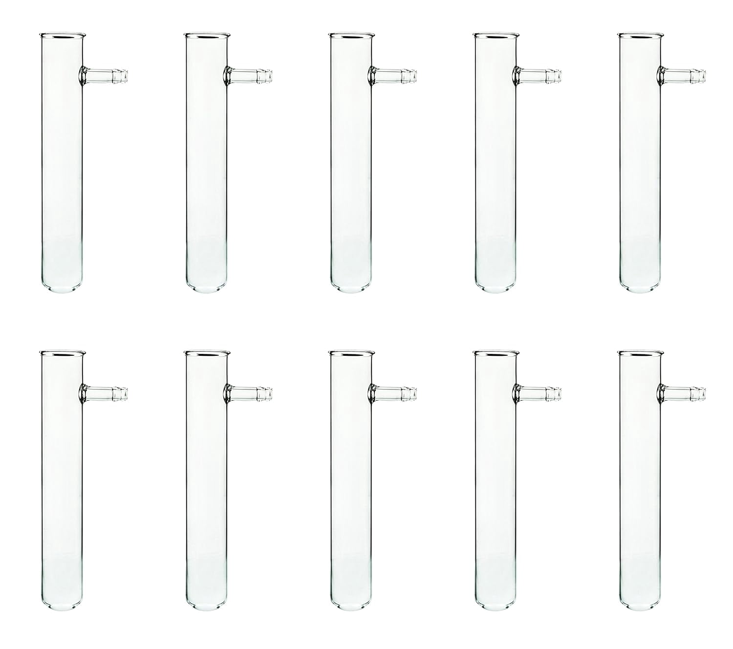 EISCO Test Tubes with Side Arm, Pack of 10, 6" (150mm) x 1" (24mm ...