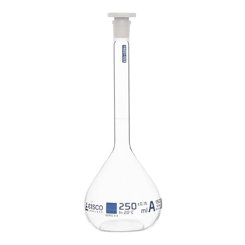 EISCO Volumetric Flask, 250ml - Class A - Tolerance ±0.15ml ...