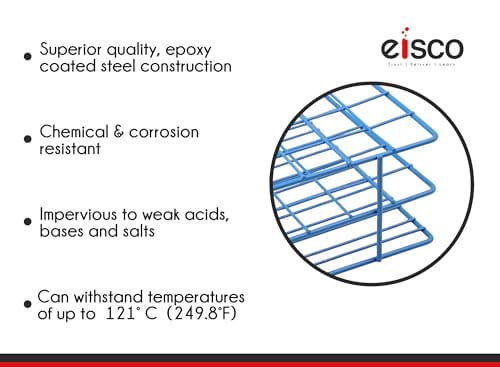 EISCO Wire Test Tube Rack - Holds 40 Tubes with 18-20mm Diameter ...