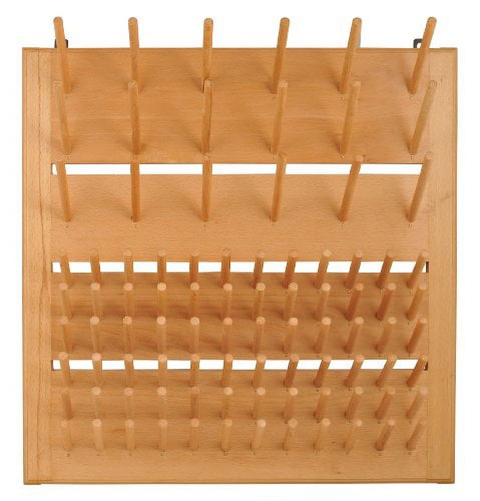 EISCO Wooden Draining Rack, Mountable - Accommodates 90 Pieces of ...