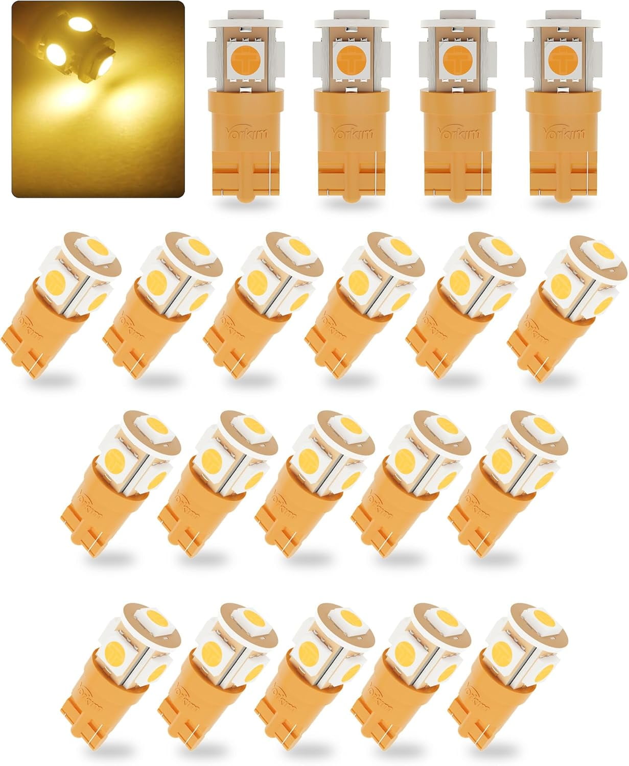 EISHOW 194 LED Bulbs White 6000k Super Bright 5th Generation, T10, 168 ...