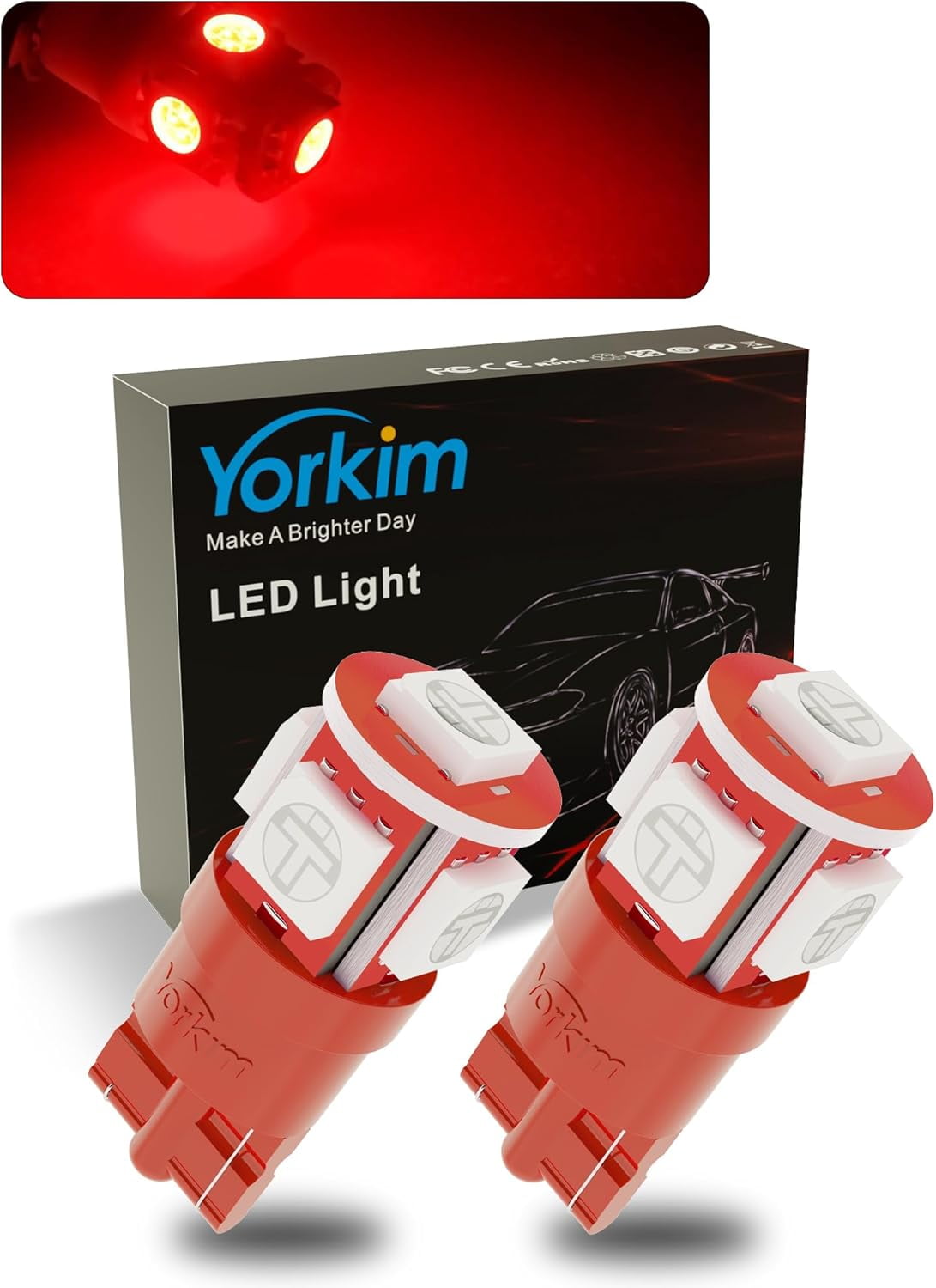 EISHOW 194 LED Bulbs White 6000k Super Bright 5th Generation, T10, 168 ...