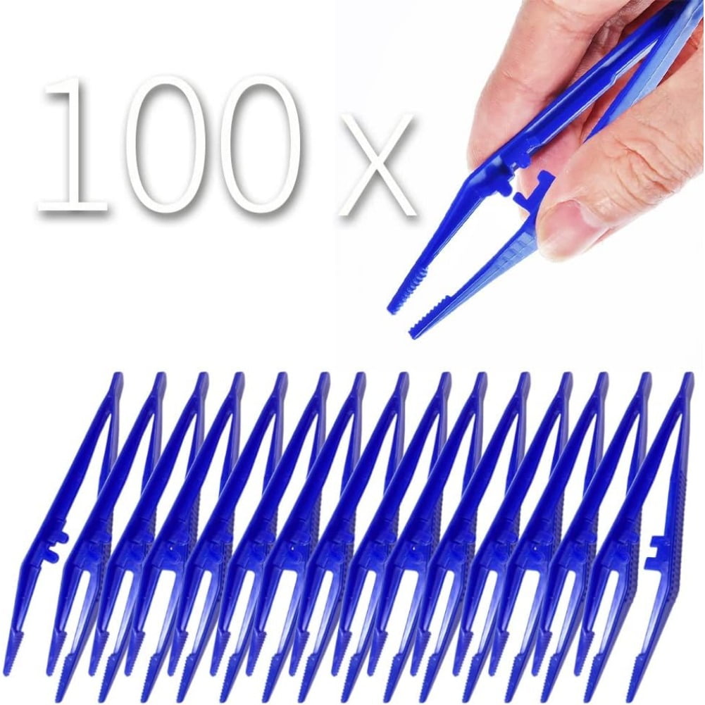 EISHOW First Aid Tweezers, Plastic Tweezers, Disposable Forceps for ...