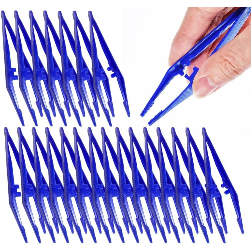 EISHOW First Aid Tweezers, Plastic Tweezers, Disposable Forceps for ...
