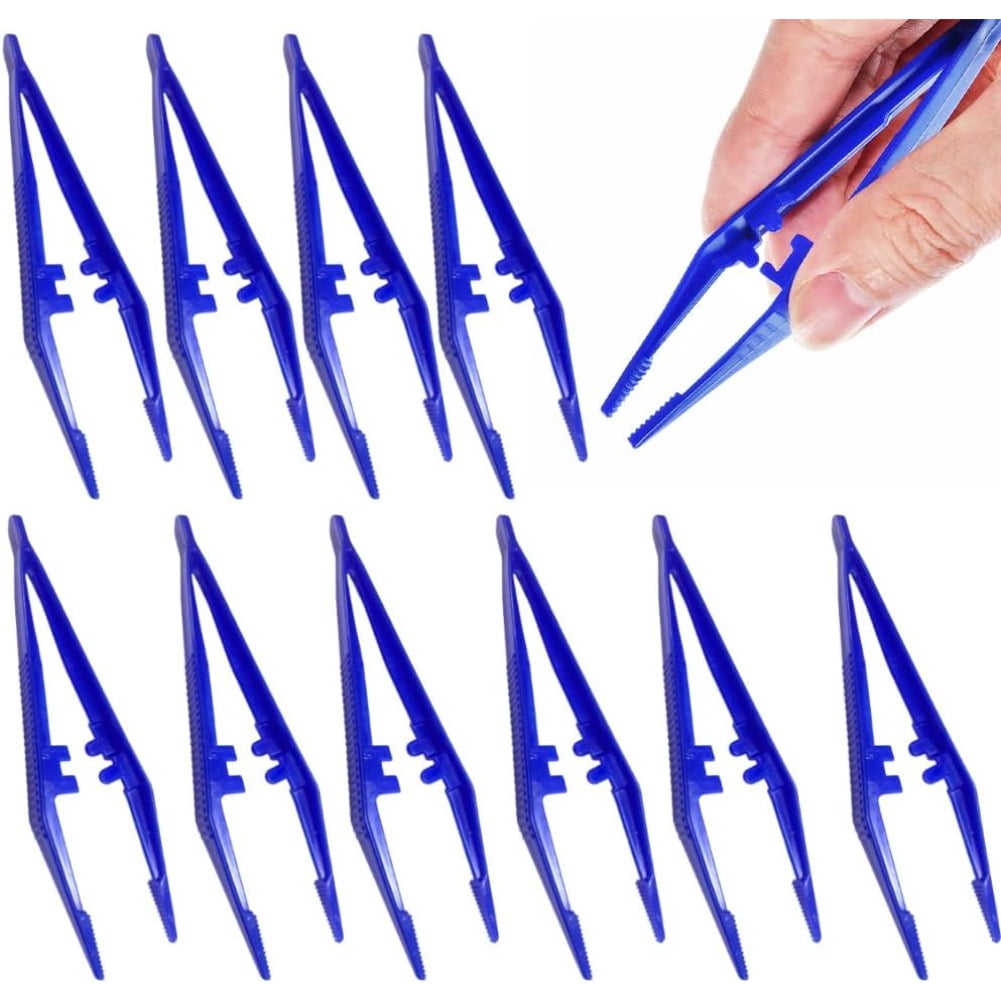 EISHOW First Aid Tweezers, Plastic Tweezers, Disposable Forceps for ...