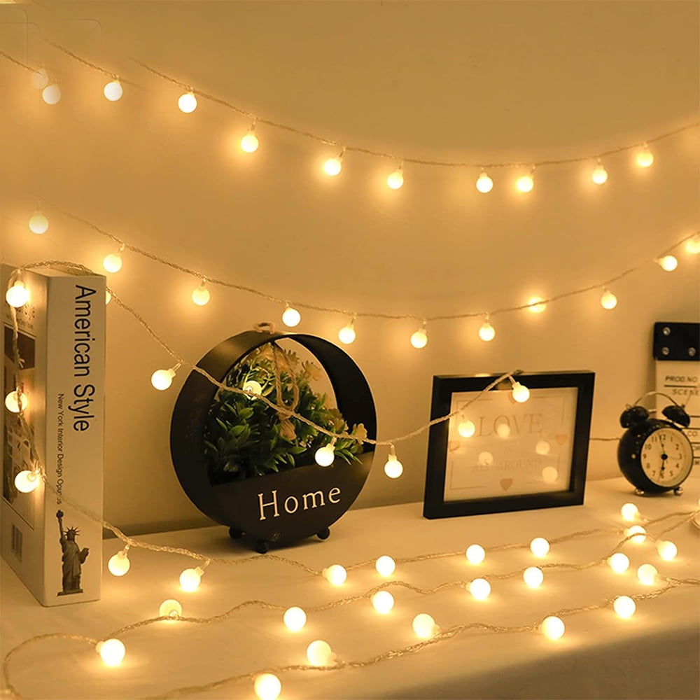 EISHOW LED Ball String Lights, 19.6FT 40LEDs Globe Waterproof Fairy ...