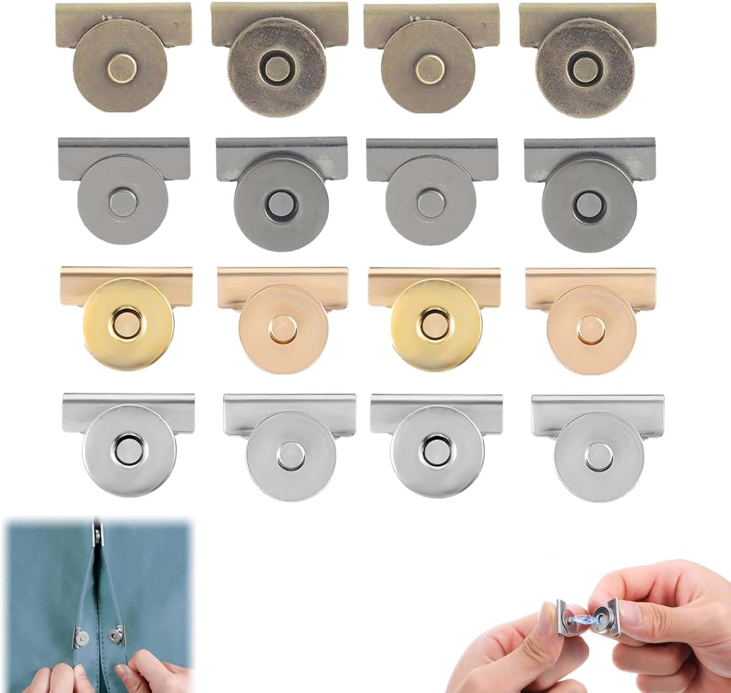 EISHOW Magnetic Snaps Buttons,Multifunctional No-Sewing Metal Magnetic ...