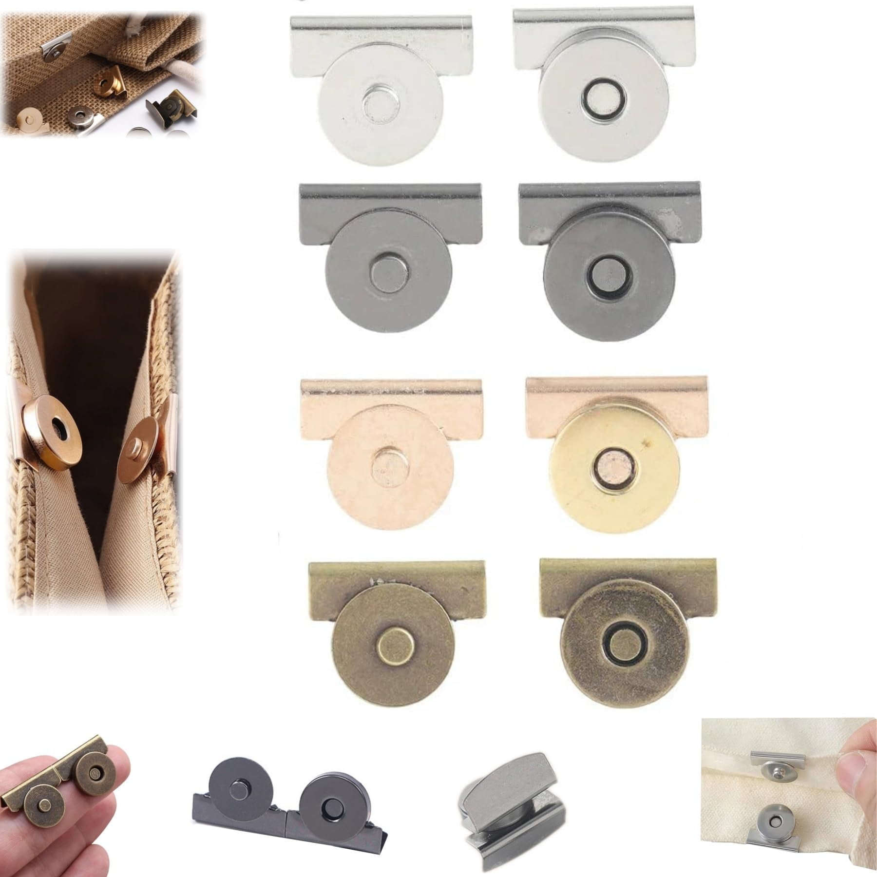 EISHOW Magnetic Snaps Buttons,Multifunctional No-Sewing Metal Magnetic ...