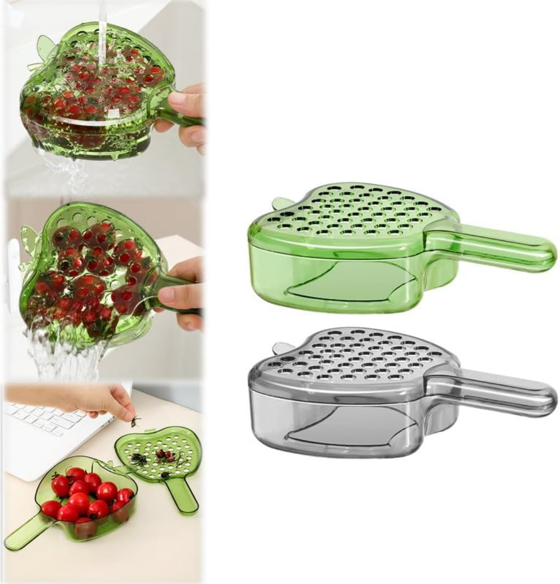 EISHOW Multifunctional Fruit and Vegetable Washing Bowl with Lid, Fruit ...