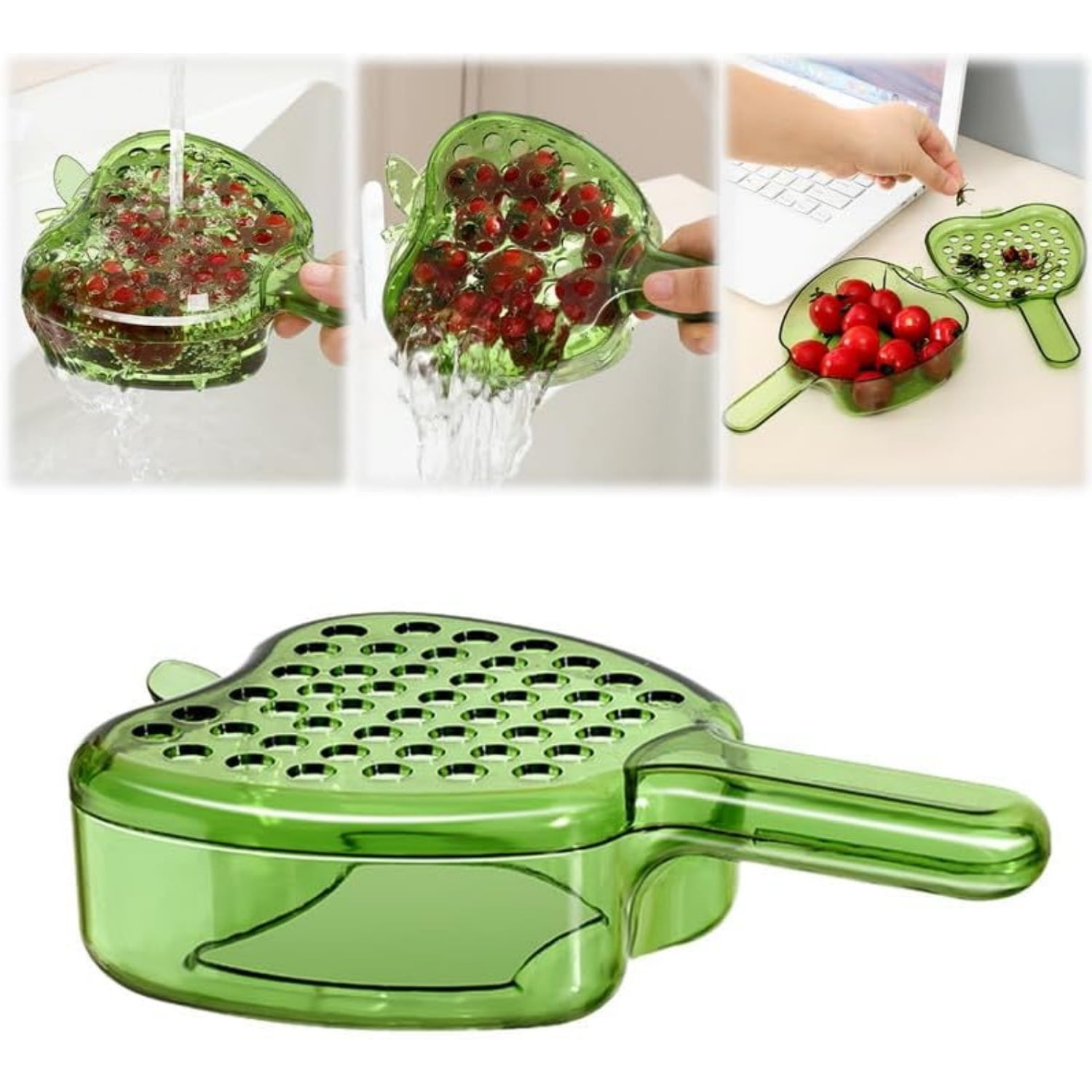 EISHOW Multifunctional Fruit and Vegetable Washing Bowl with Lid Fruit ...