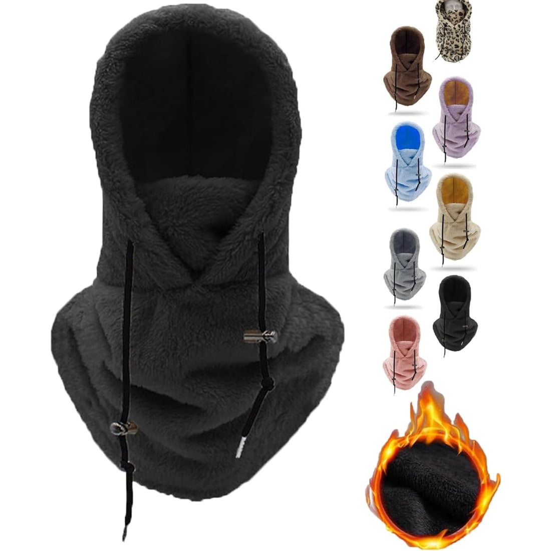 EISHOW Sherpa Hood Ski Mask, Wildson Sherpa Hood, Sherpa Hood, Winter ...