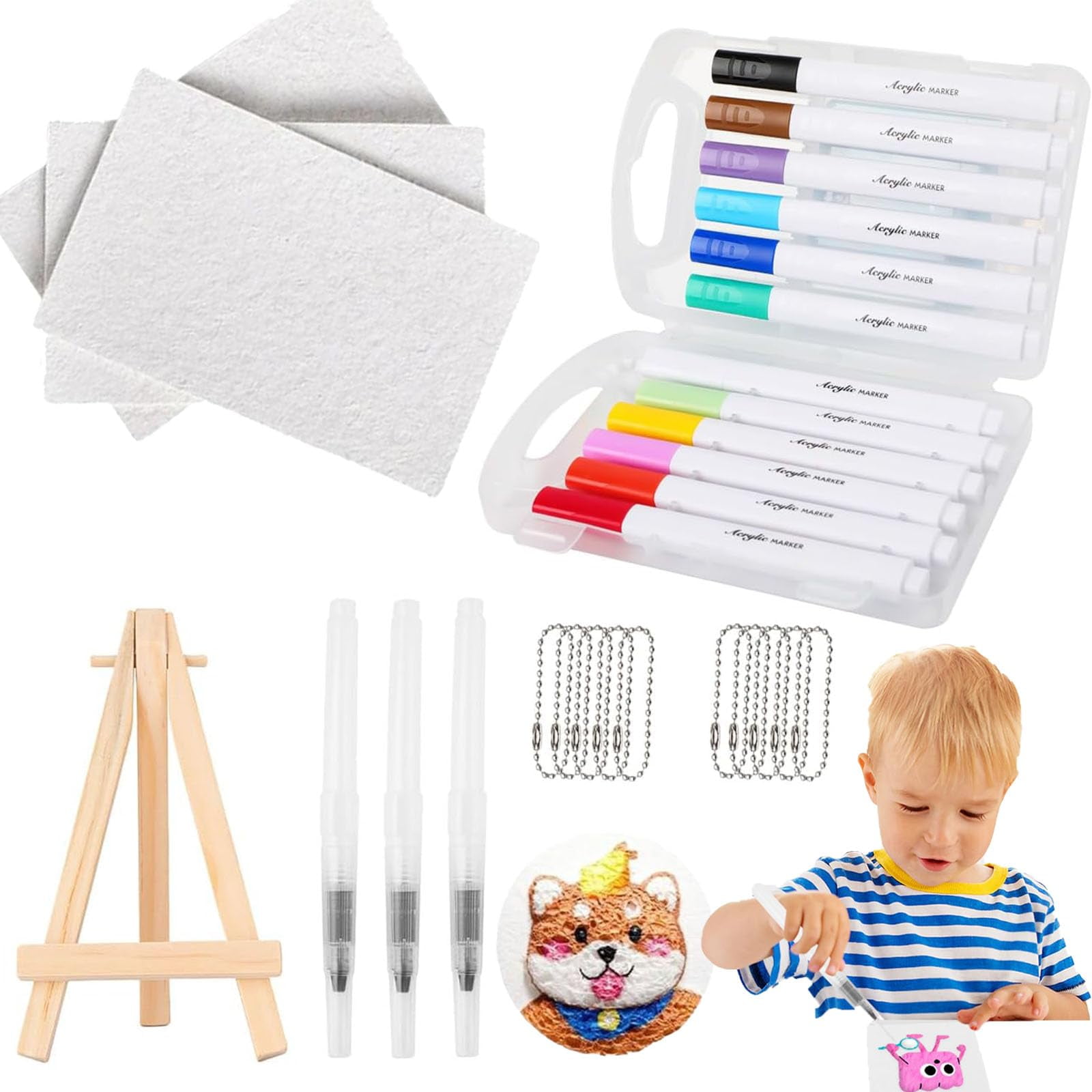 EISNZLAN Magic Puffy Paint,Puffy Paint,3D Drawing AIS1 Magic Canvas Sponge, Foam Texture Blank ...