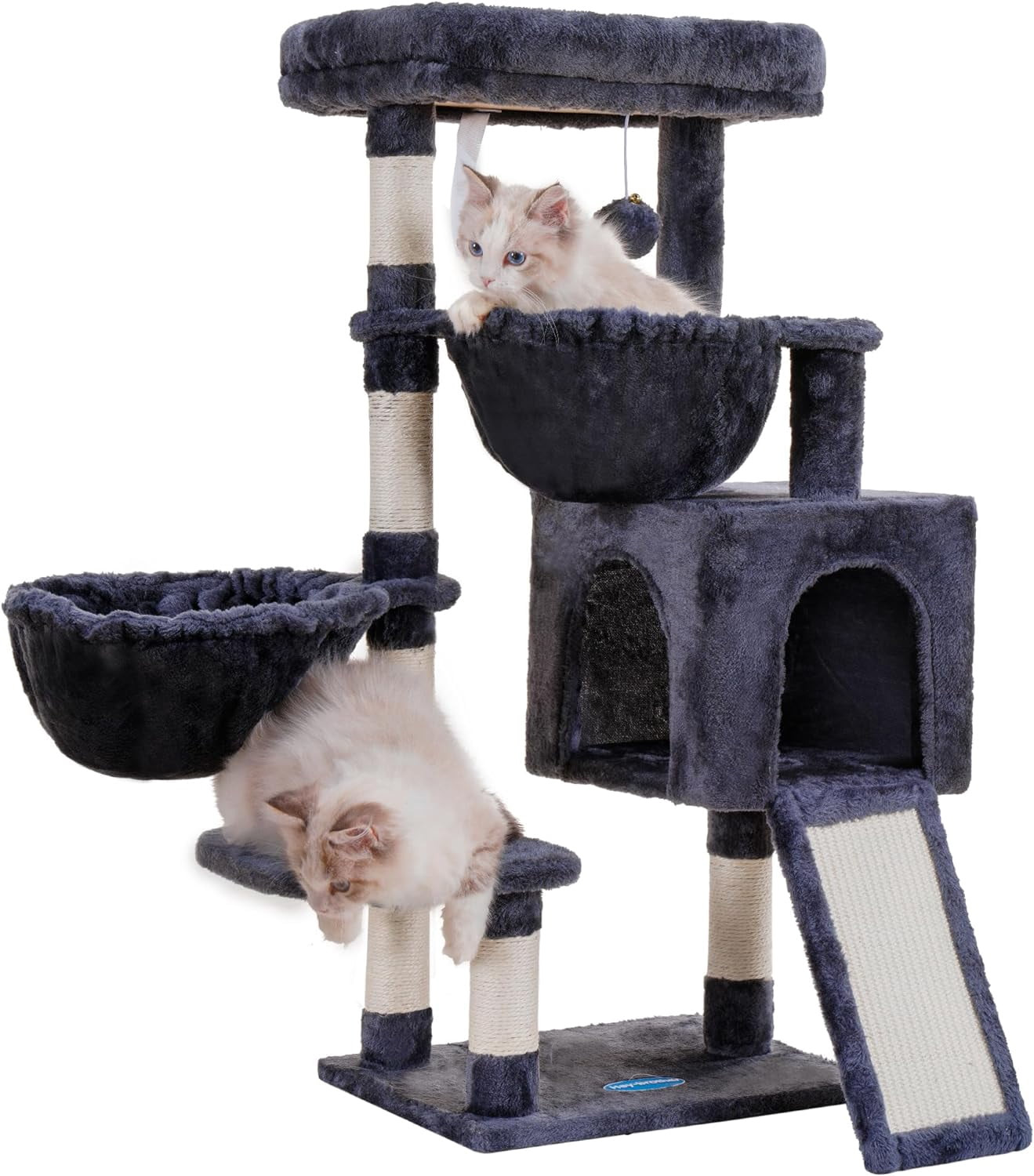 EISRUNG Large Cat Tree, Cat Tower for Indoor Cats, Cat House with ...