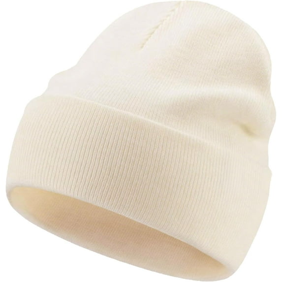 EISRUNGF- 100% Cotton Beanie Lengthen Cuffed Beanies Knit Winter Hats ...