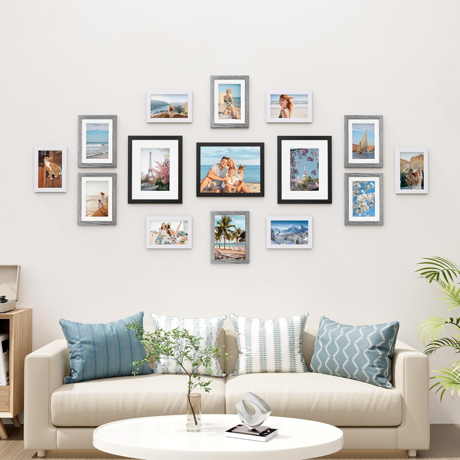 EISRUNGF- 15 Pack Picture Frames Collage Wall Decor, Multi Sizes ...
