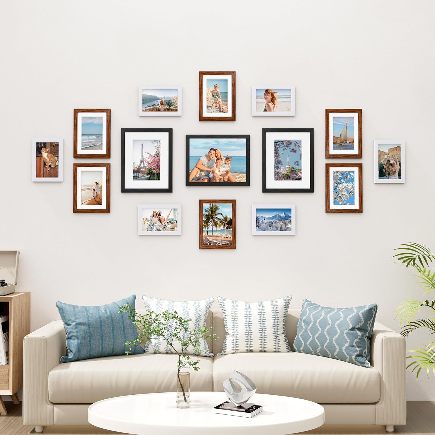 EISRUNGF- 15 Pack Picture Frames Collage Wall Decor, Multi Sizes ...