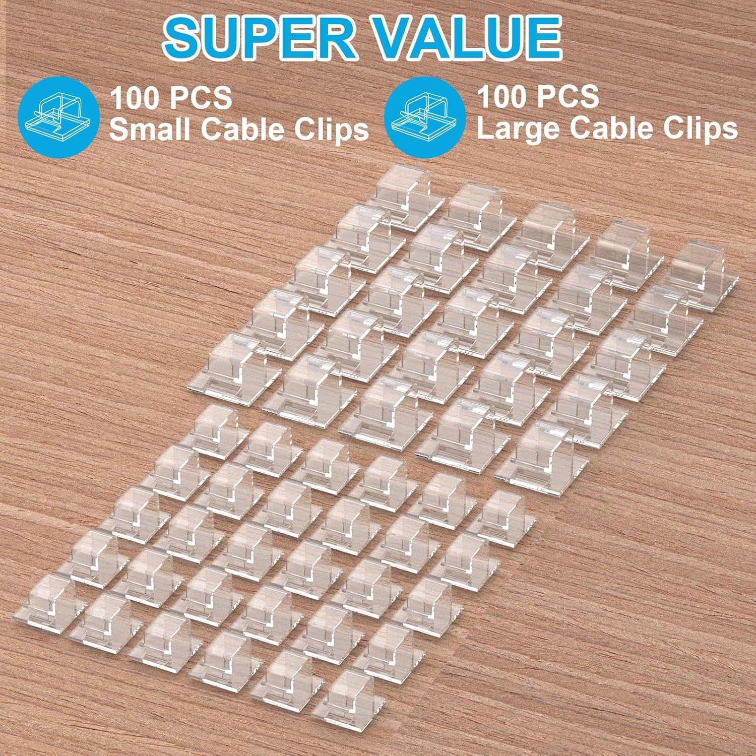 EISRUNGF- 200 PCS Christmas Light Clips (Small, Clear), Adhesive Hooks ...