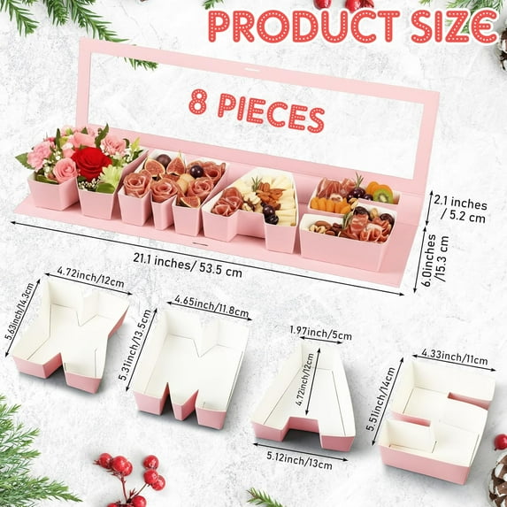 EISRUNGF- 8 Pack Xmas Letter Boxes for Christmas Gift Wrapping Xmas ...