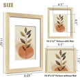 EISRUNGF- 8x10 Picture Frame Solid Natural Wood, Display 5x7 photo with ...