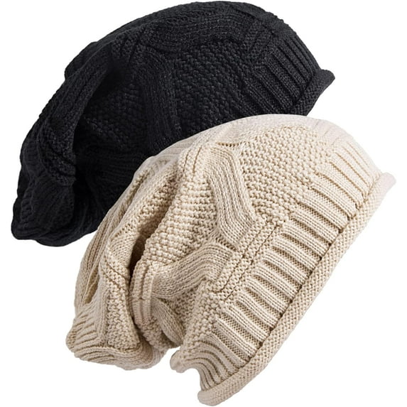 EISRUNGF- Beanie Hats for Women, Winter Slouchy Knit Beanies Warm ...