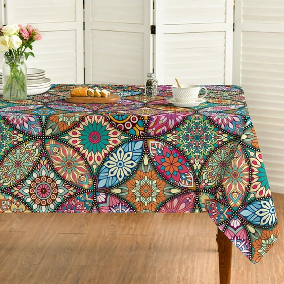 EISRUNGF- Boho Bohemia Style Rectangular Tablecloth 60x84 Inch, Vintage ...