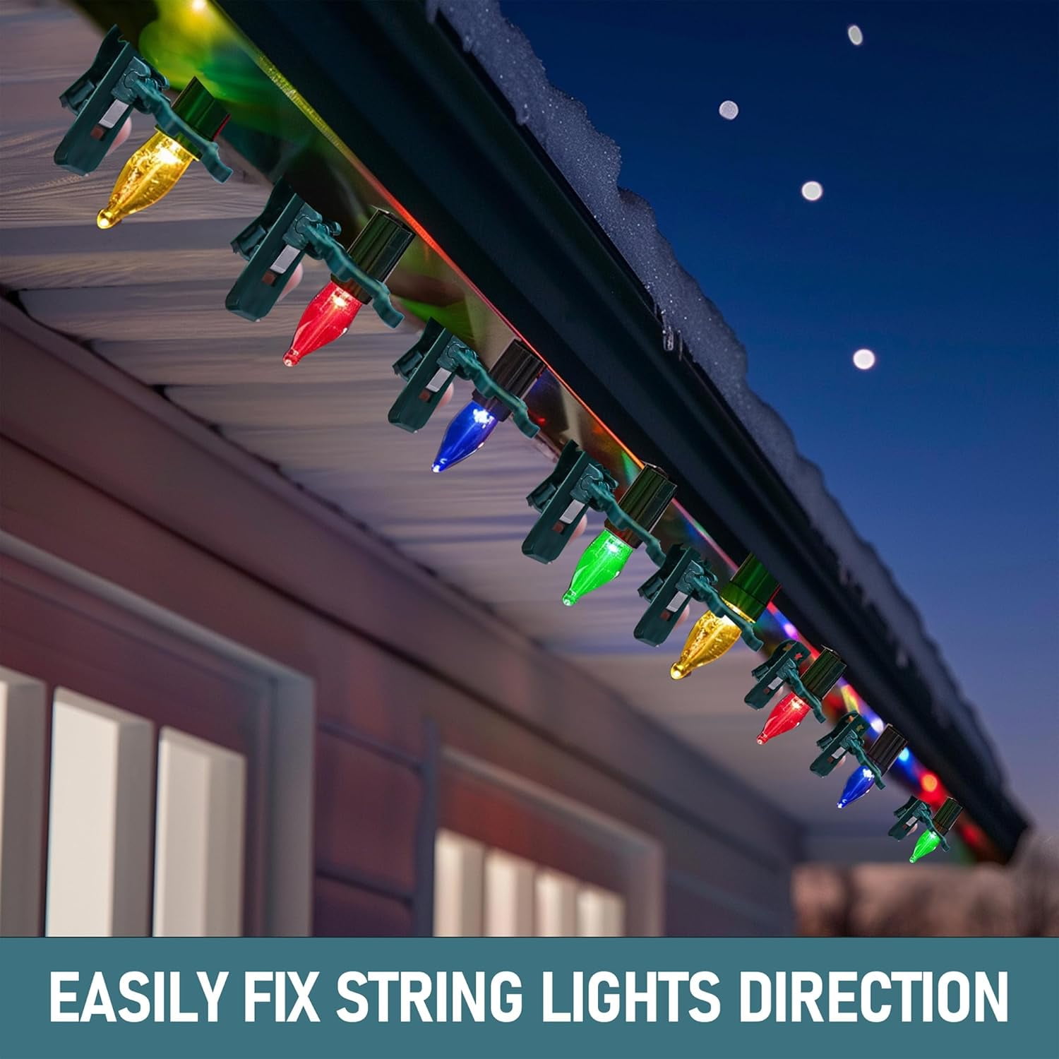 EISRUNGF- C7 C9 Christmas Lights Spring Clips, 100 Pack Universal ...