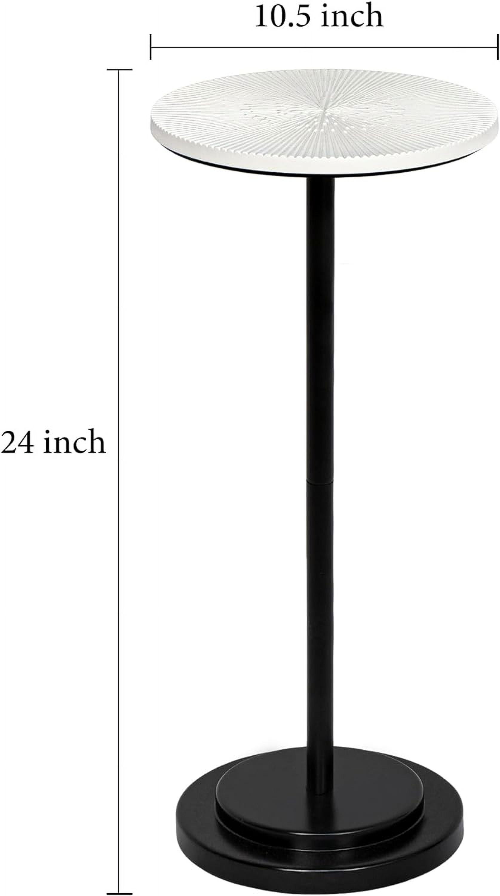 EISRUNGF- Drink Table, Carved Table Top Martini Table, Small Side Table ...