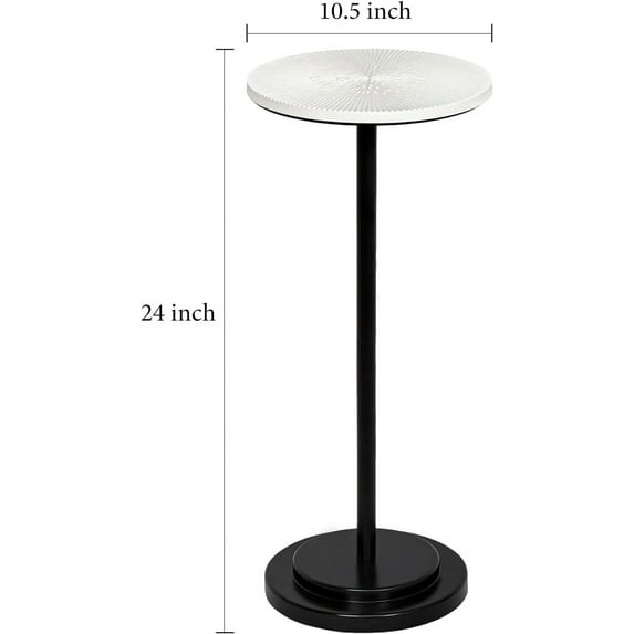 EISRUNGF- Drink Table, Carved Table Top Martini Table, Small Side Table ...