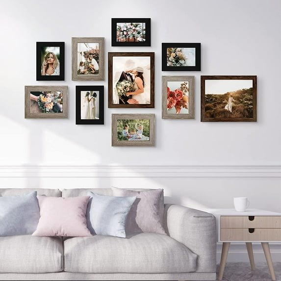 EISRUNGF- Gallery Wall Frame Set, Picture Frames Collage 10-Pack for ...