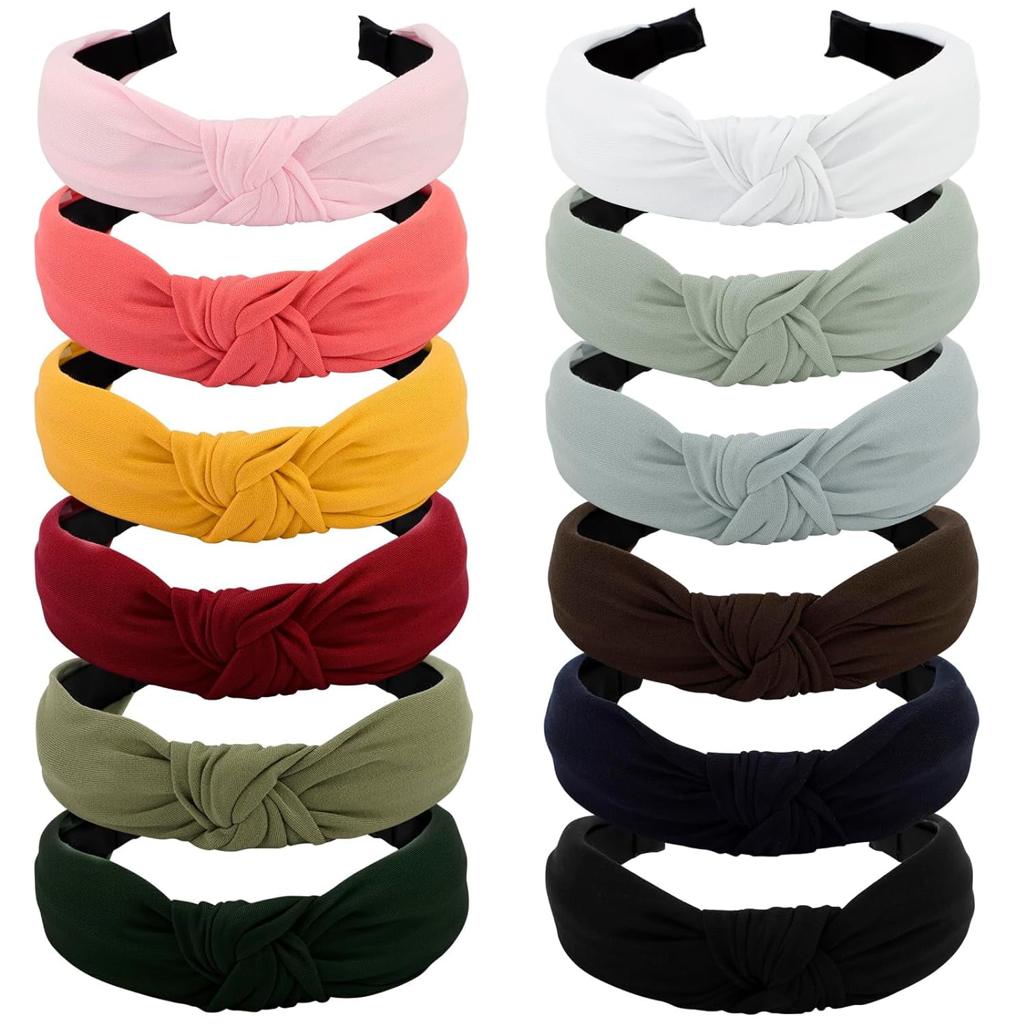 EISRUNGF- Hairband, 12 Pack Colorful Headbands for Women Non Slip Wide ...