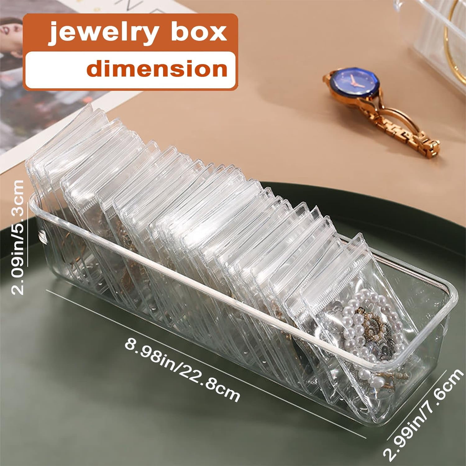 EISRUNGF- Jewelry Organizers for Women, Clear Acrylic Drawer Organizer ...