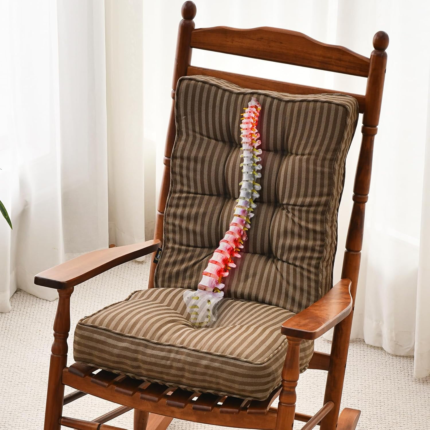 EISRUNGF Memory Foam Non Slip Rocking Chair Cushion, FadeShield Water ...
