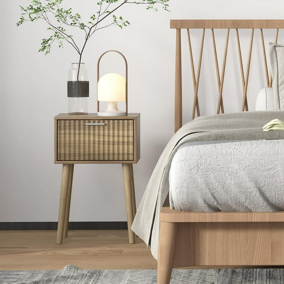 EISRUNGF- Nightstands Set of 2, Small Size Side End Table, Bedside ...