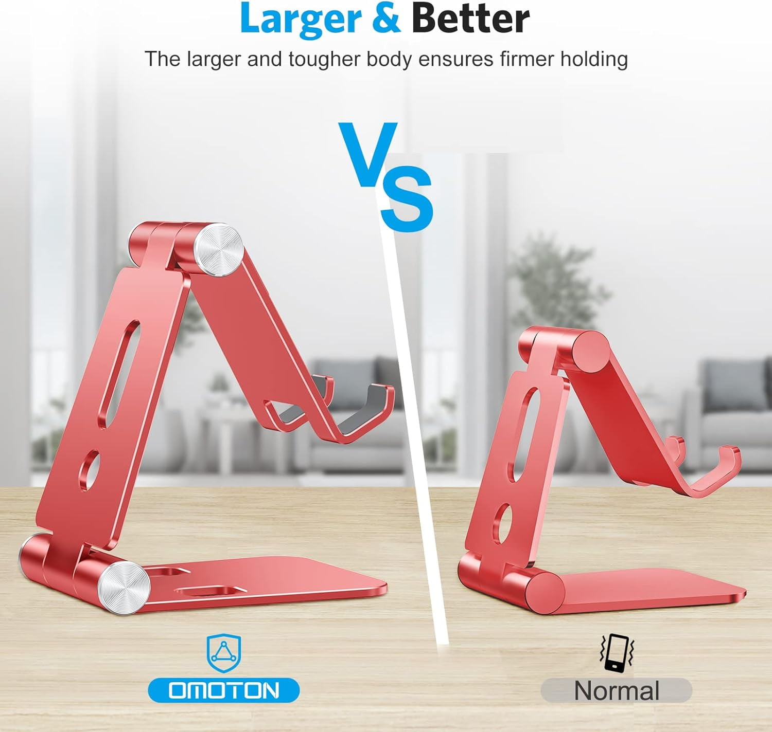 EISRUNGF Red C4 Foldable Aluminum Phone Stand – Adjustable Dock for ...