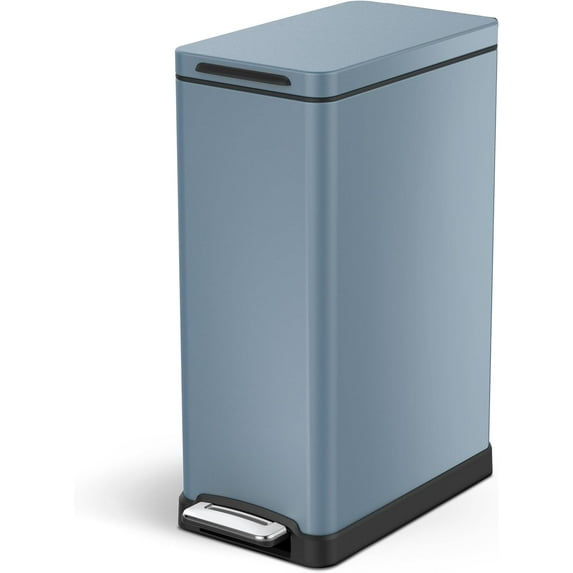 EISRUNGF12 Gallon Slim Kitchen Trash Can with Soft Close Lid, Step ...