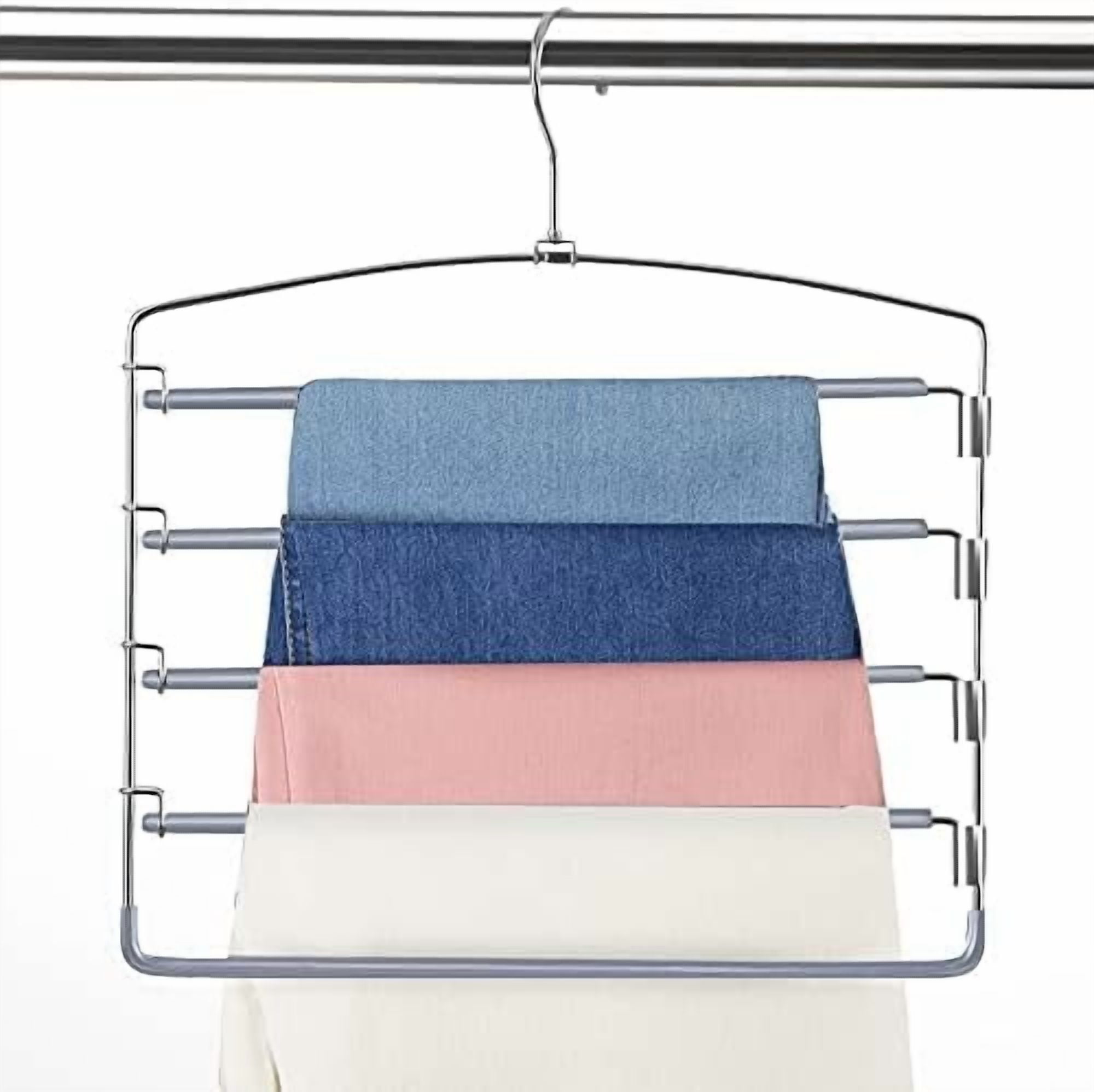 EISRUNGFPants Hangers Non Slip 3 Pack Space Saving Hangers Multi-Layer ...