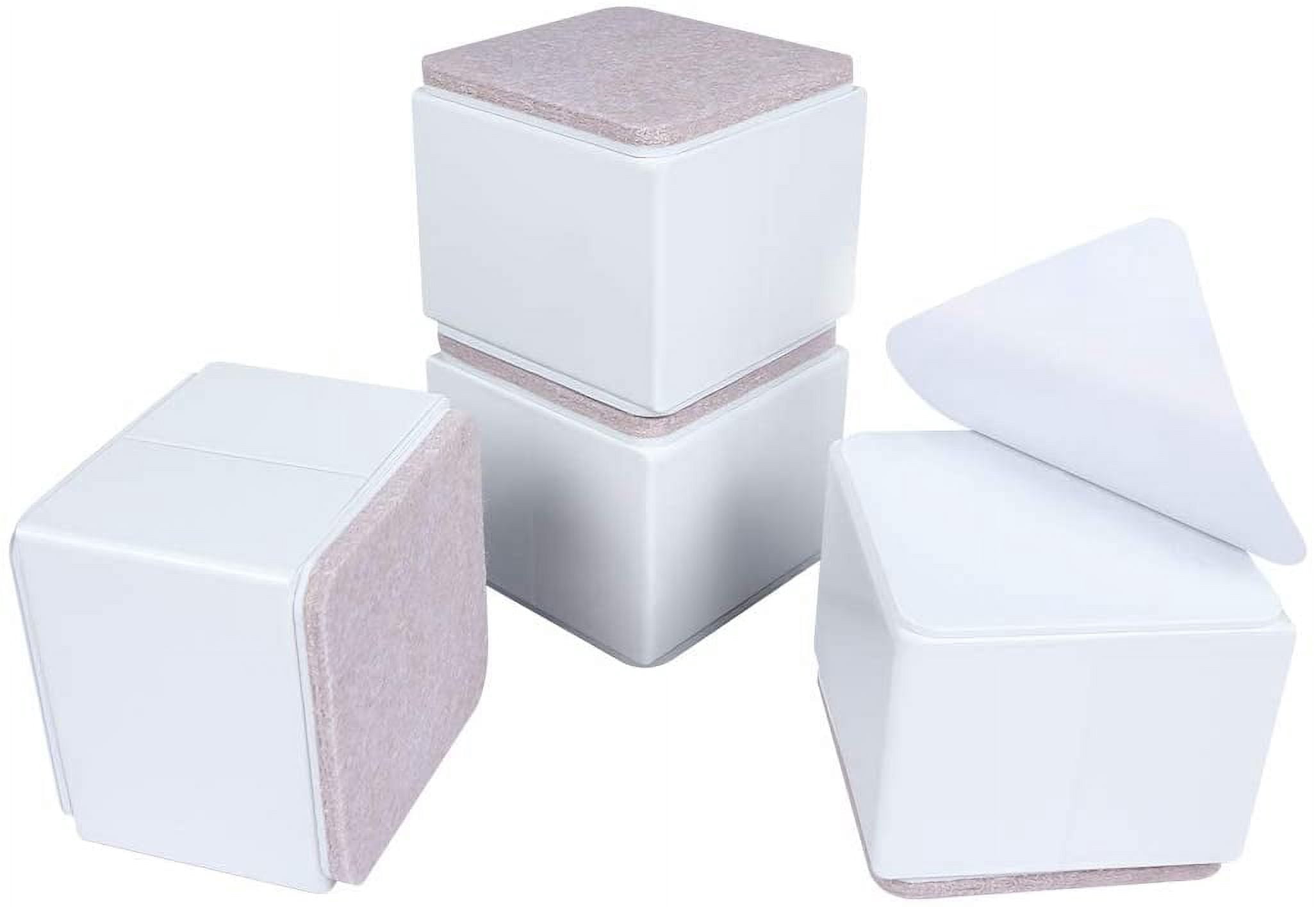 Hltser 2 Inch Bed Riser - Solid Steel Self Adhesive Furniture Riser or ...