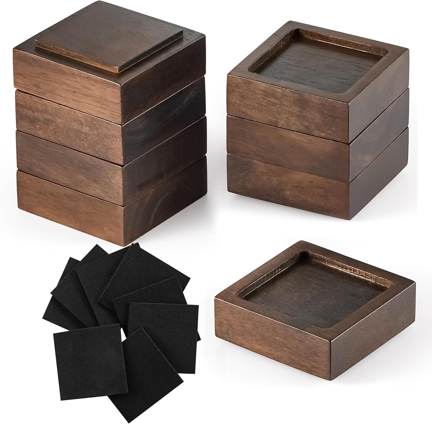 EIYEHOOMBIU Bed Risers () Furniture Risers Lifts Height 1" 2" 3" or 4 ...