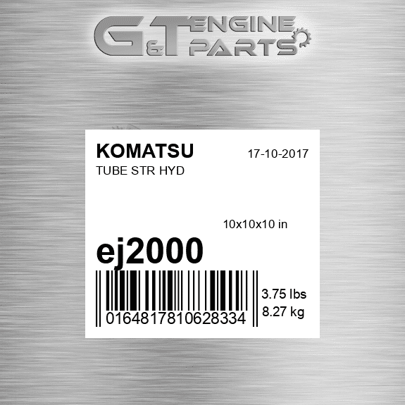 EJ2000 TUBE STR HYD fits KOMATSU (New OEM) - Walmart.com
