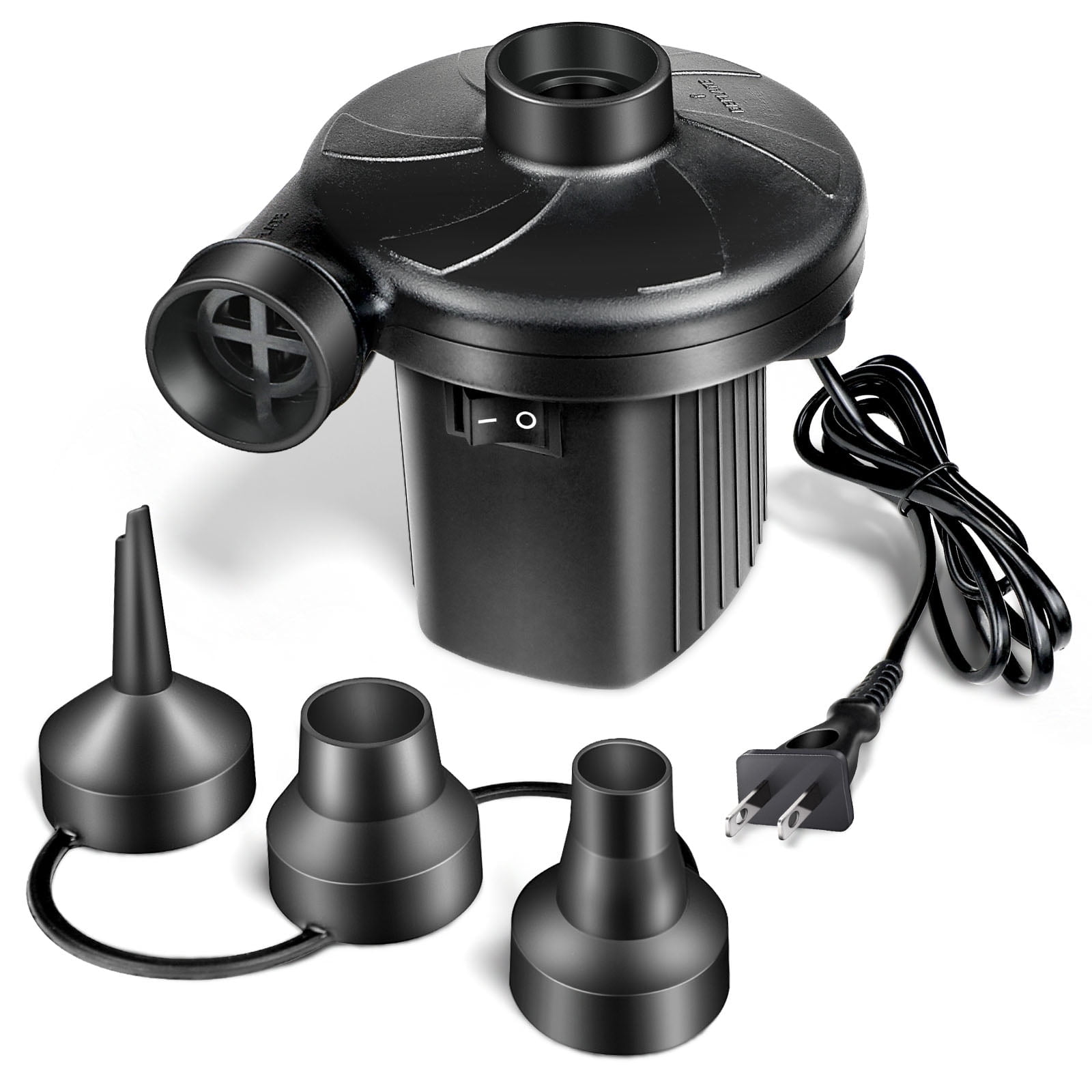 EJAEE 130W Electric Air Pump with 3 Nozzles– Fast Inflation for Small Airtight Inflatables ...