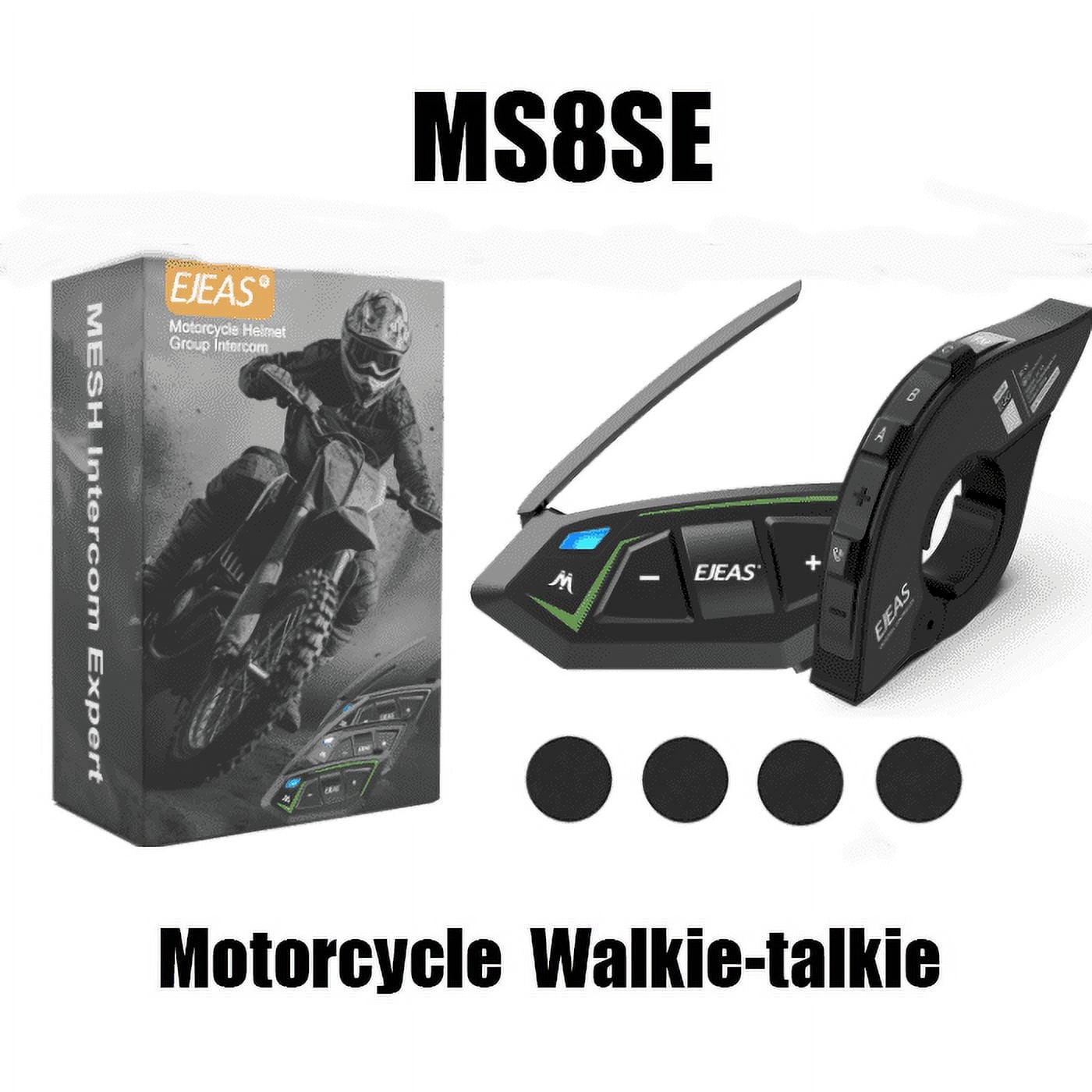 EJEAS MS8SE Motorcycle Intercom Headset Bluetooth with Music Sharing ...