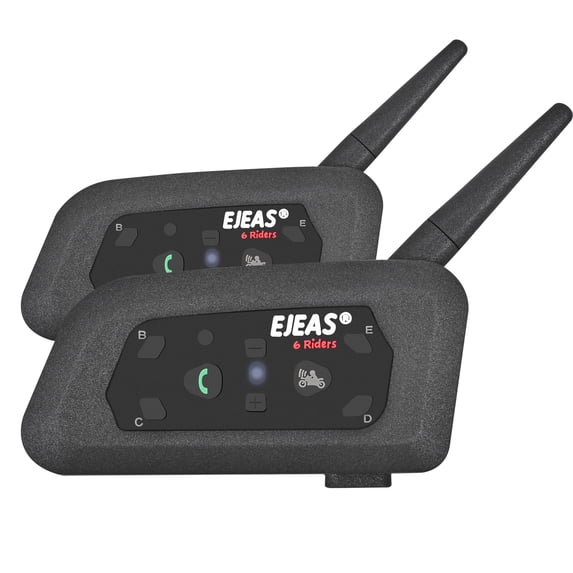 EJEAS V6 Pro Motorcycle Helmet 1200M Duplex Interphone Headset Riding ...