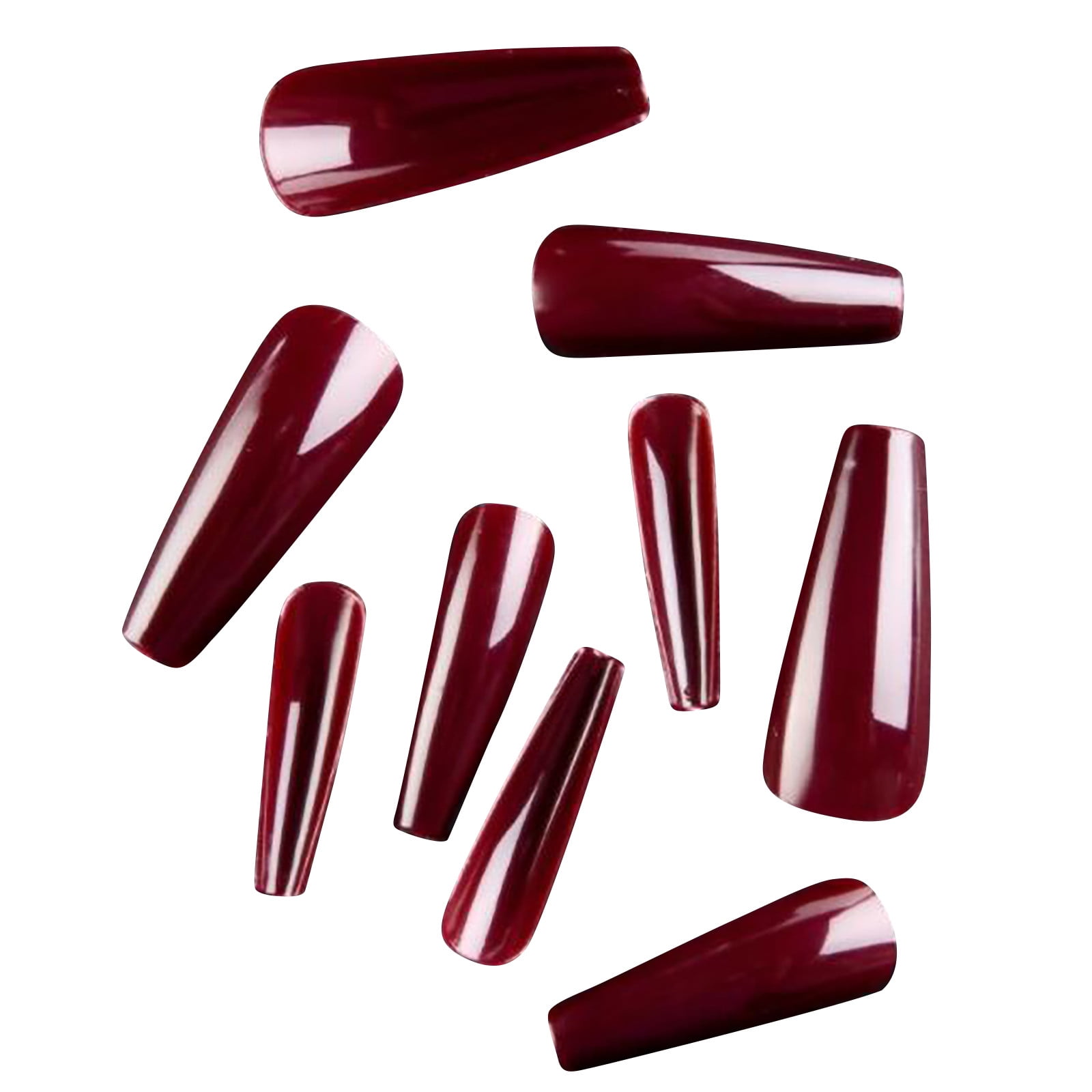 EJWQWQE 100pc Of Matte Fake Nails Long Nail Art Patches Full Frosted ...