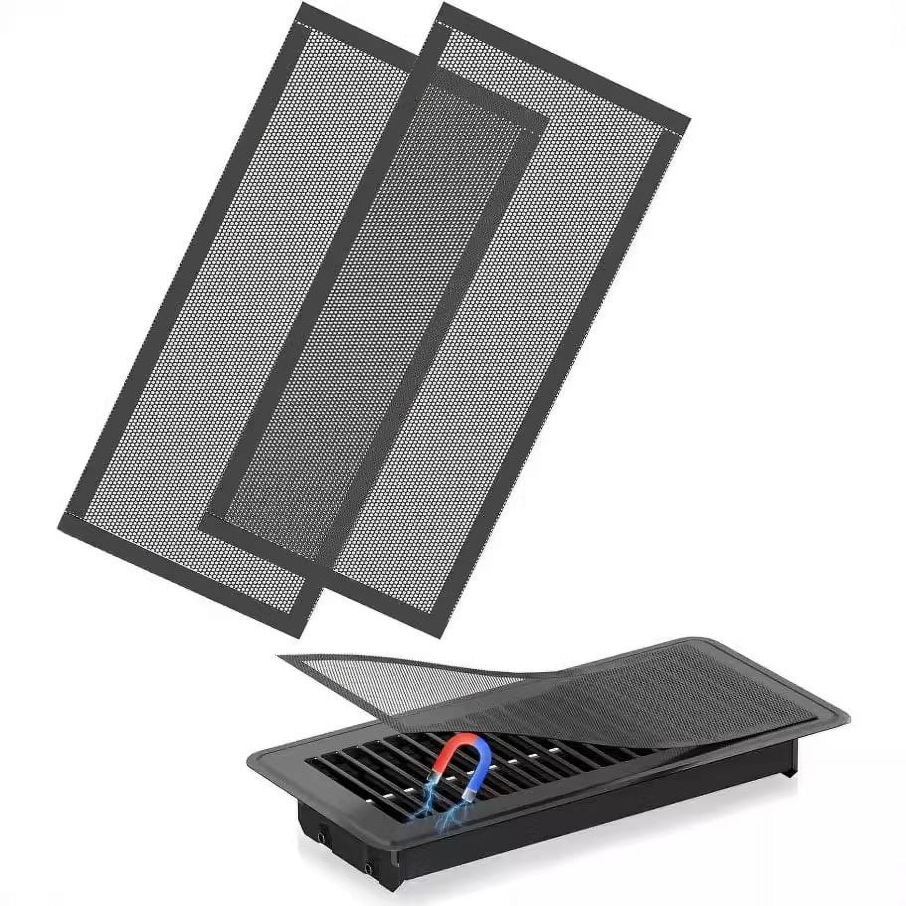 EJWQWQE 2pc Floor Vent Cover Rectangular Vent Screen Cover Magnetic PVC ...