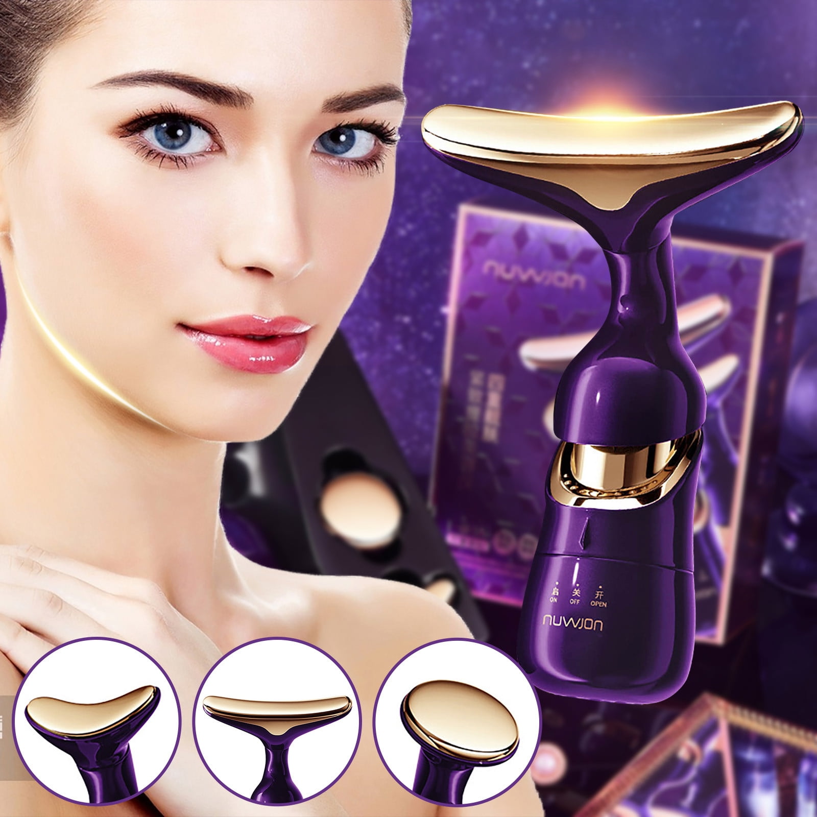 EJWQWQE Four Fold Beautiful Skin Firming And Lifting Beauty Instrument Integrated Three Head ...